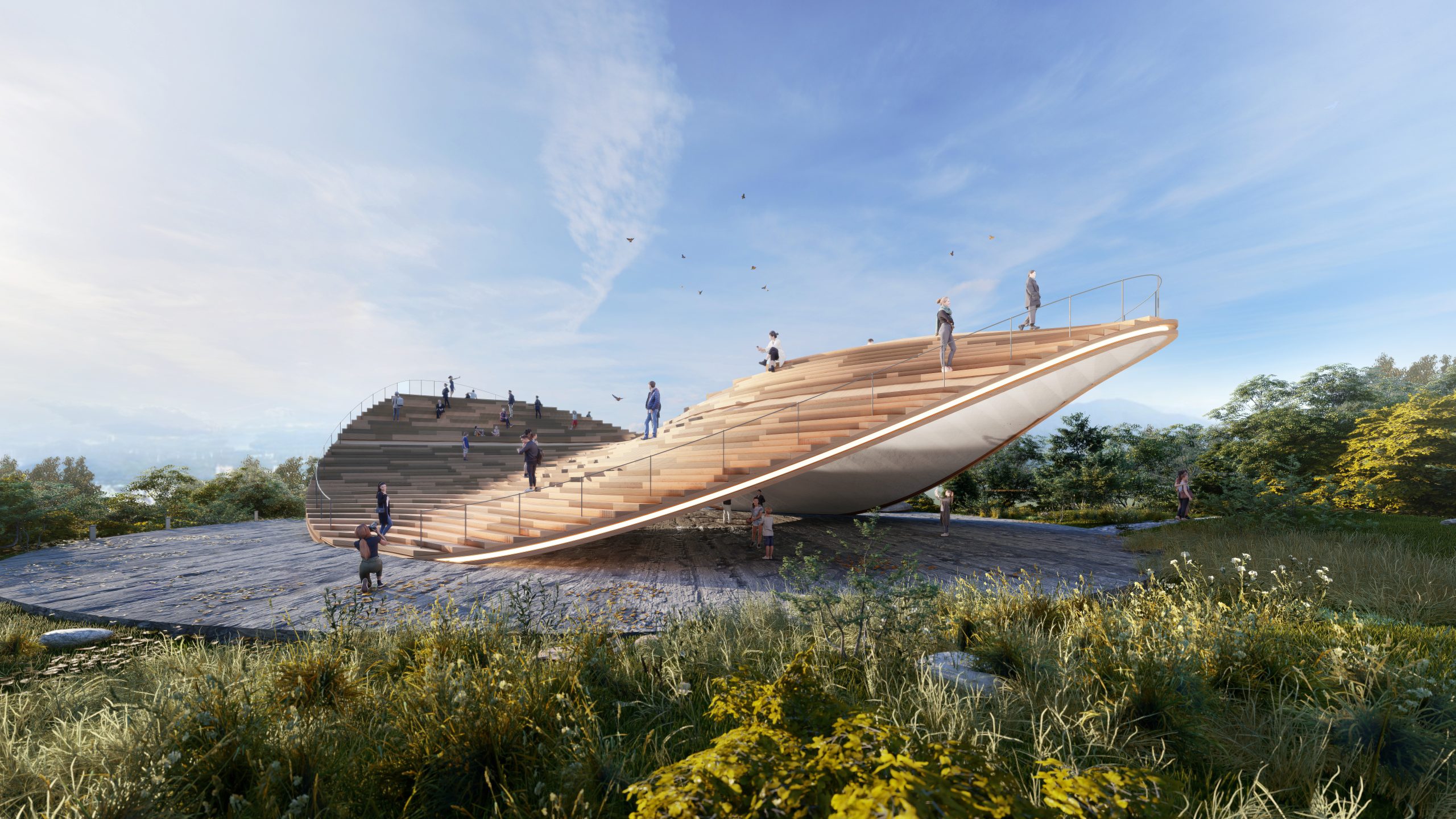 Shenzhen Tanglang Mountain Viewing Pavilions - B+H Architects