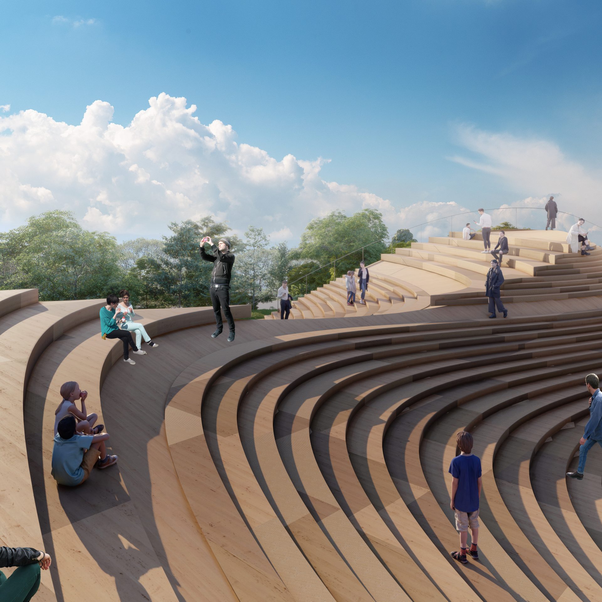 Shenzhen Tanglang Mountain Viewing Pavilions - B+H Architects