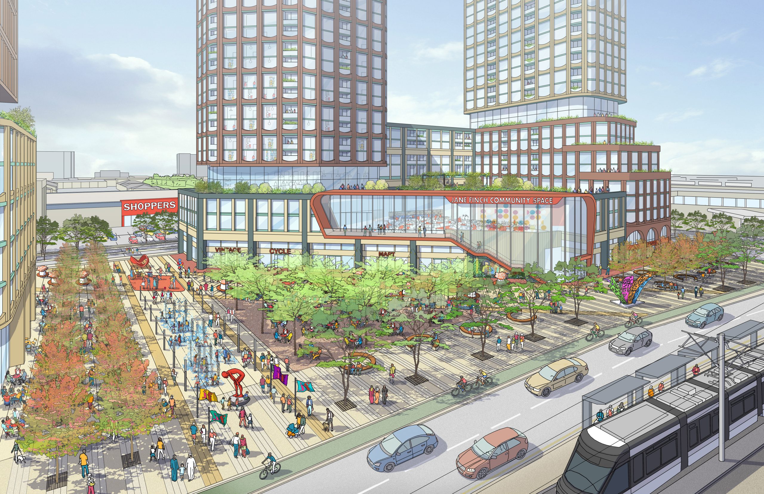 Jane Finch Mall+ Redevelopment - B+H Architects